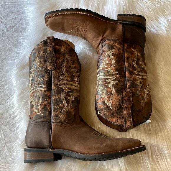 Circle G | Shoes | Circle G Mens Shedron Embroidered Square Toe Boots ...